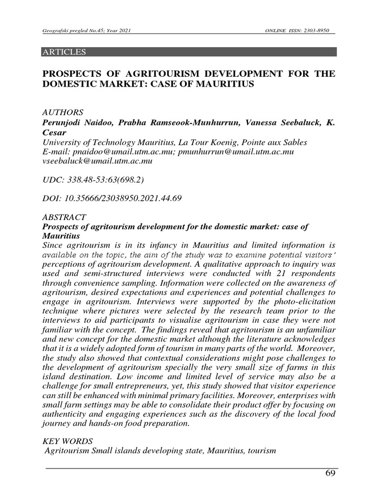 Naidoo Et Al. | PDF | Tourism | Foods