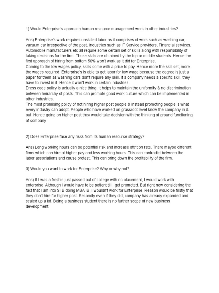 HRM Assignment 1 | PDF