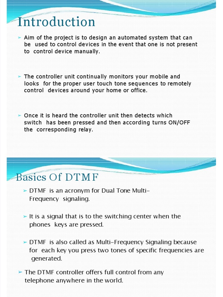 Load Controll Using DTMF | PDF | Manufactured Goods | Telecommunications