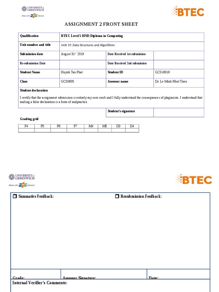 1649 GCS0605 HuynhTanPhat ASM2 | PDF | Programming | Computer Program