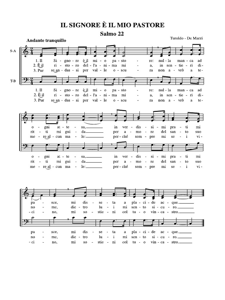 153 - Il Signore e Il Mio Pastore | PDF