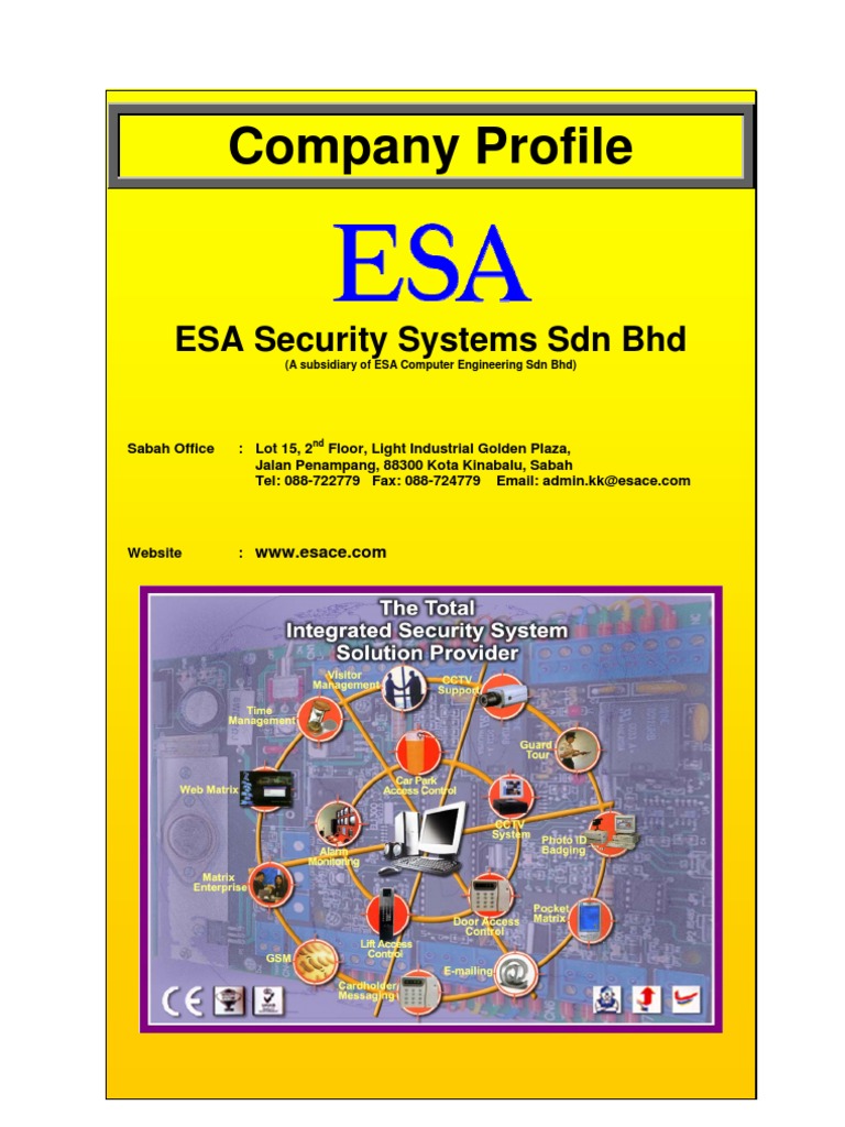 ESA Security SDN BHD Company Profile | PDF | Access Control | Security ...