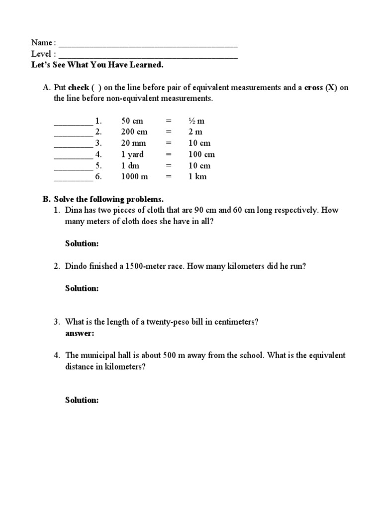 Linear Measurement | PDF | Teaching Methods & Materials