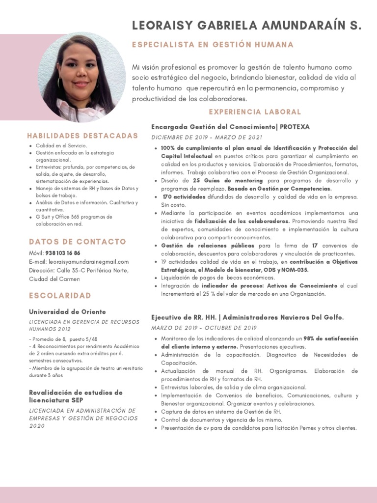 Especialista en Gesti - N Humana (1) - 1 | PDF | Gestión de recursos humanos | Business