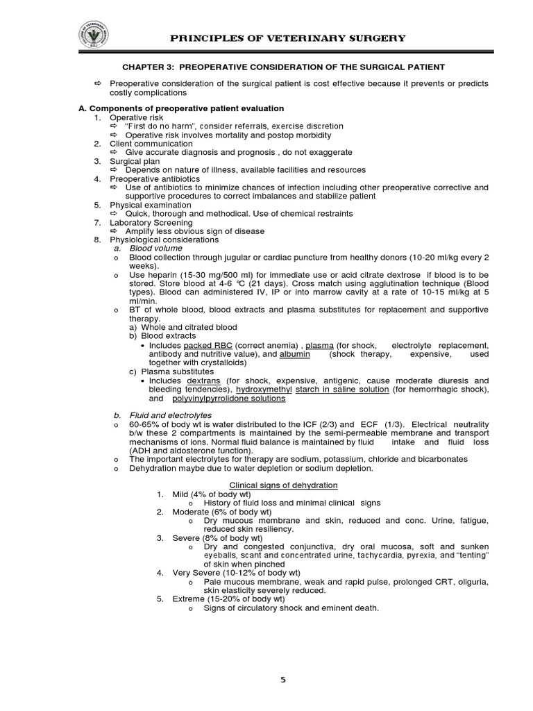 Chapter 3. Preoperative Consideration of The Surgical Patient | PDF ...