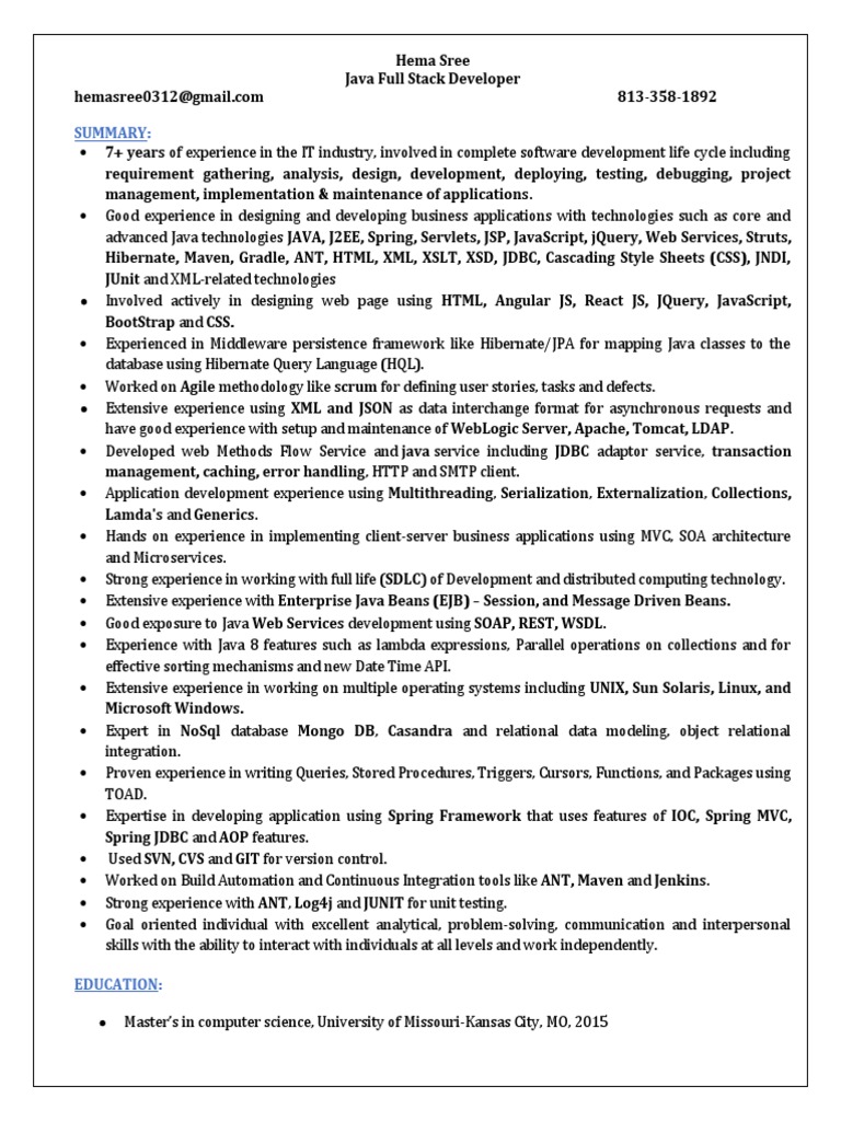 Hema Sree - Java Full Stack | PDF | Spring Framework | World Wide Web