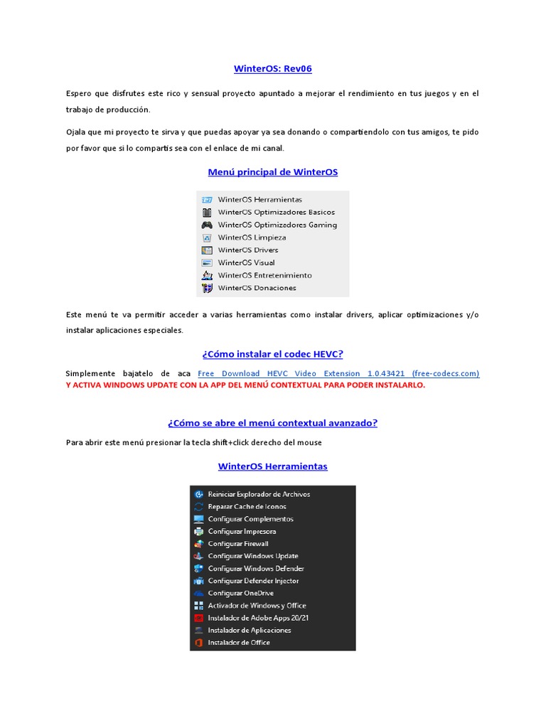 Guia WinterOS - Rev06 | PDF | Aplicación movil | Microsoft Windows