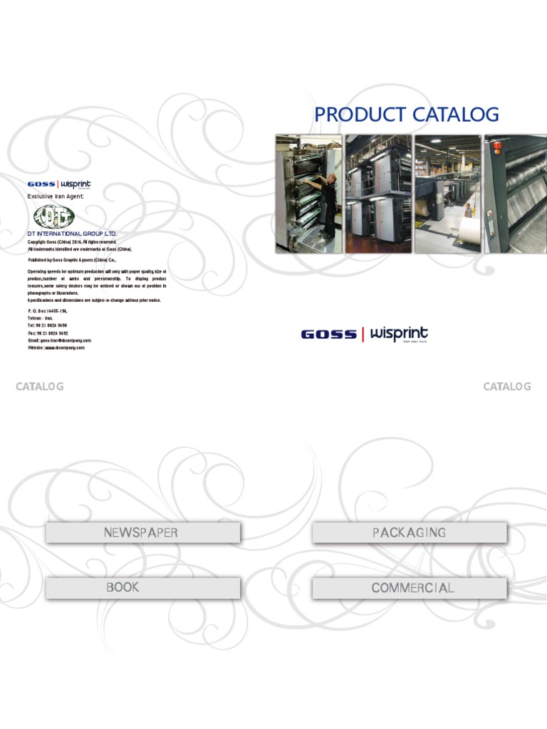 GOSS Catalog | PDF | Printing | Books