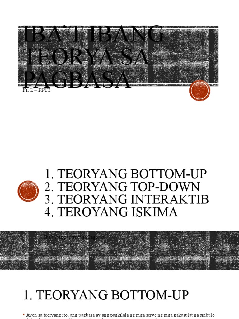 Ibat Ibang Teorya Sa Pagbasa PPT2 | PDF