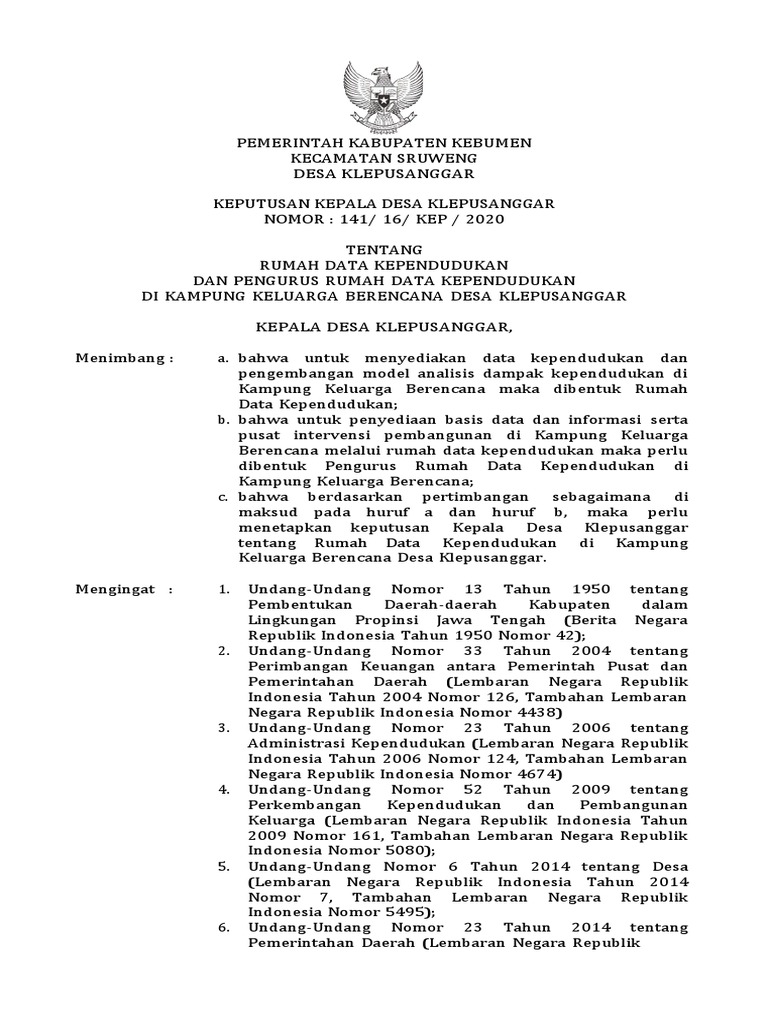 SK Rumah Dataku | PDF | Pengelolaan Keuangan & Uang