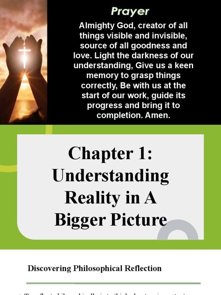 Grade 12 Philosophy of the Human Person Lesson 1 Understanding Reality ...
