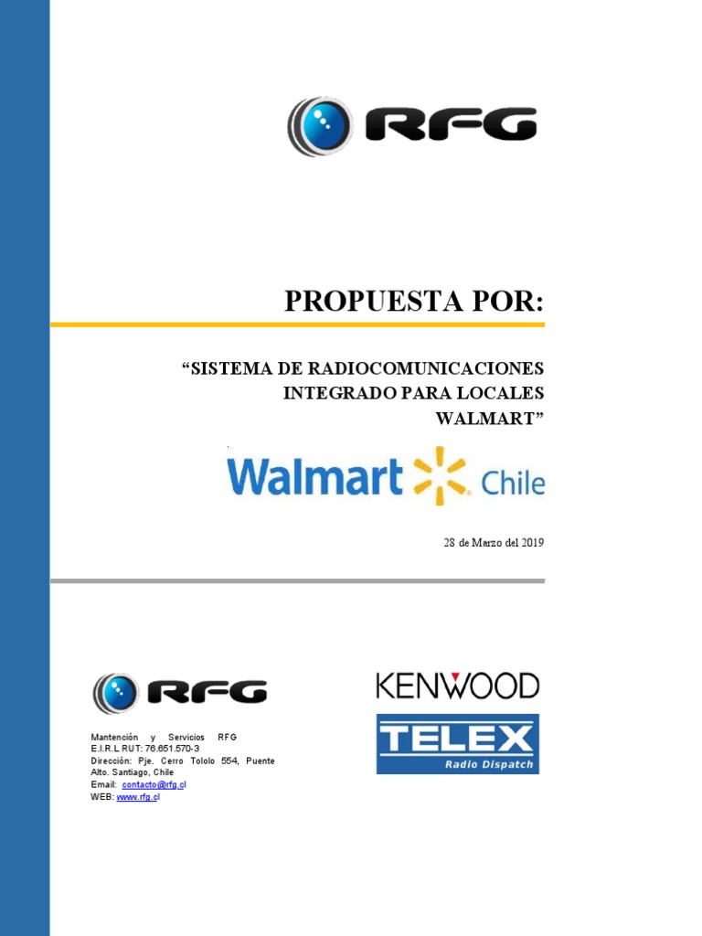 Propuesta WALMART - Ver 1 - Marzo 25 2019 | PDF | Interfaz de línea de ...