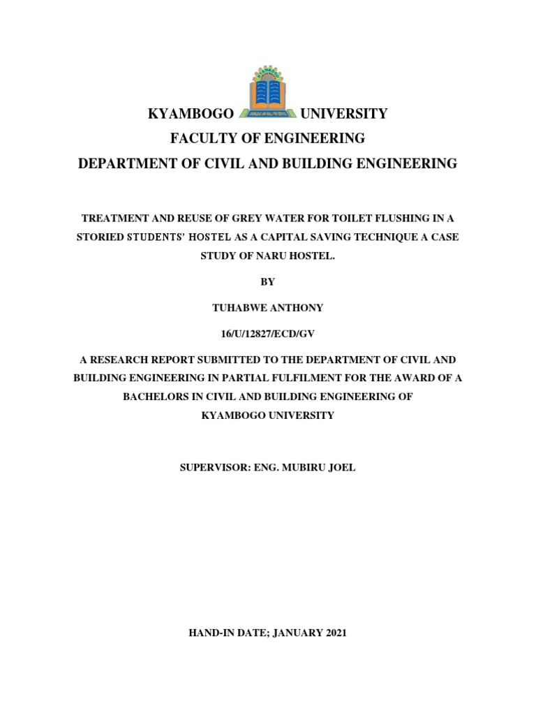 Treatment and Reuse of Greywater for Toilet Flushing in a Storied ...