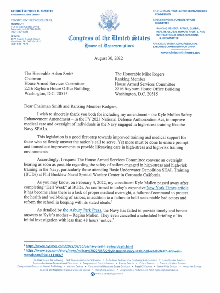 Chris Smith Letter | PDF