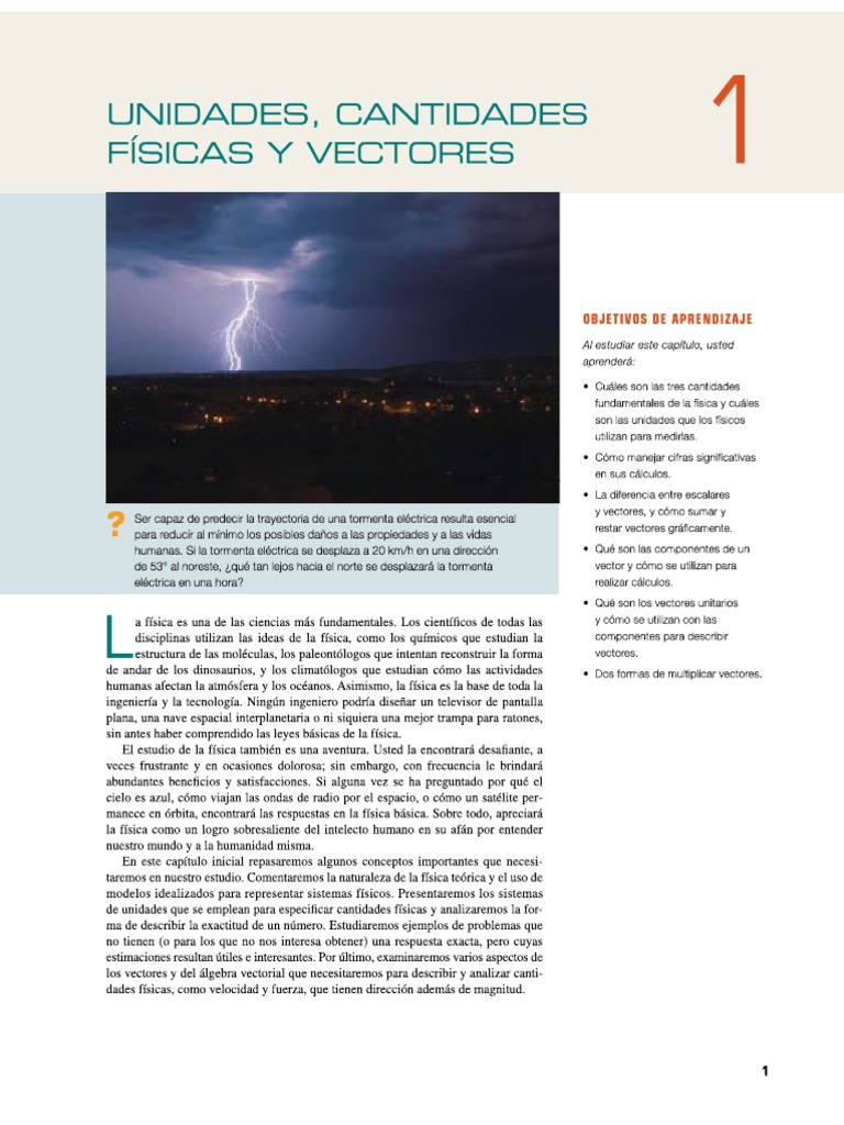1 - Unidades, Cantidades Físicas y Vectores | PDF