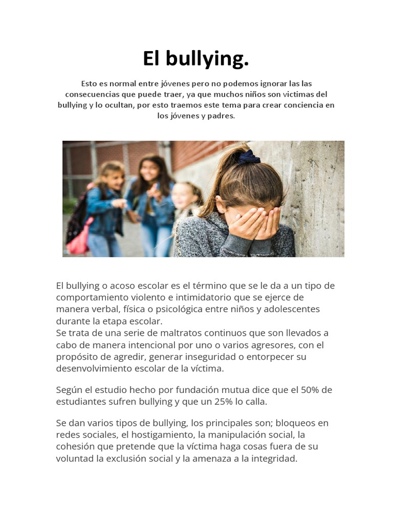 Reportaje Sobre El Bullying | PDF