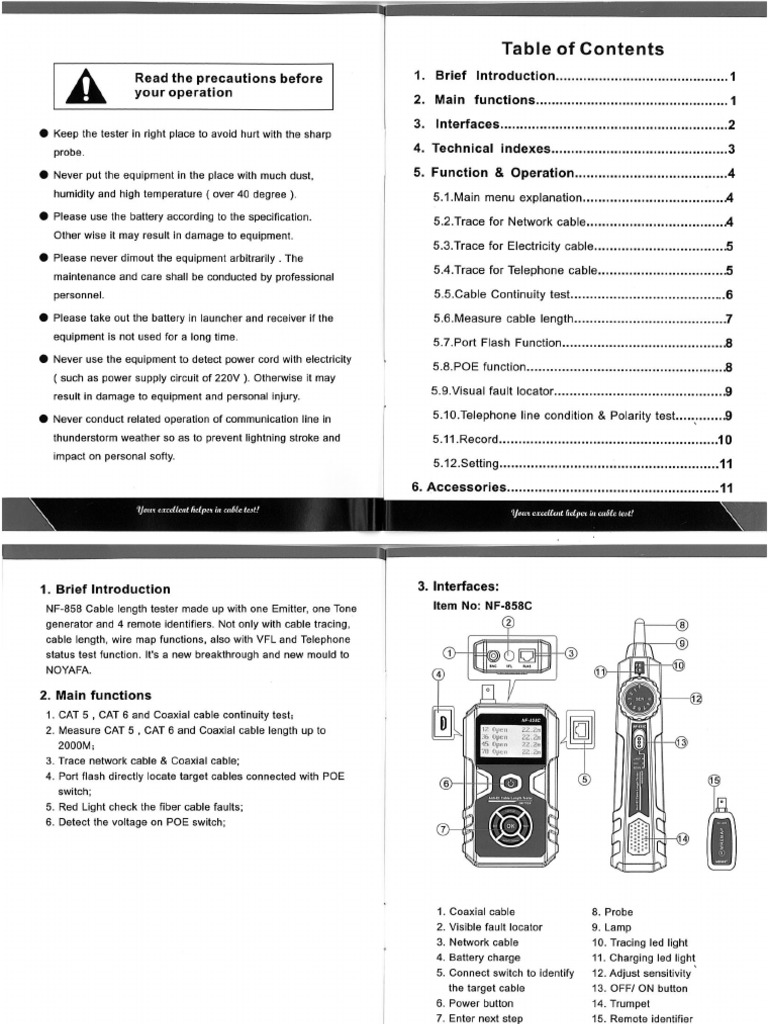 NF-858C EN Manual | PDF