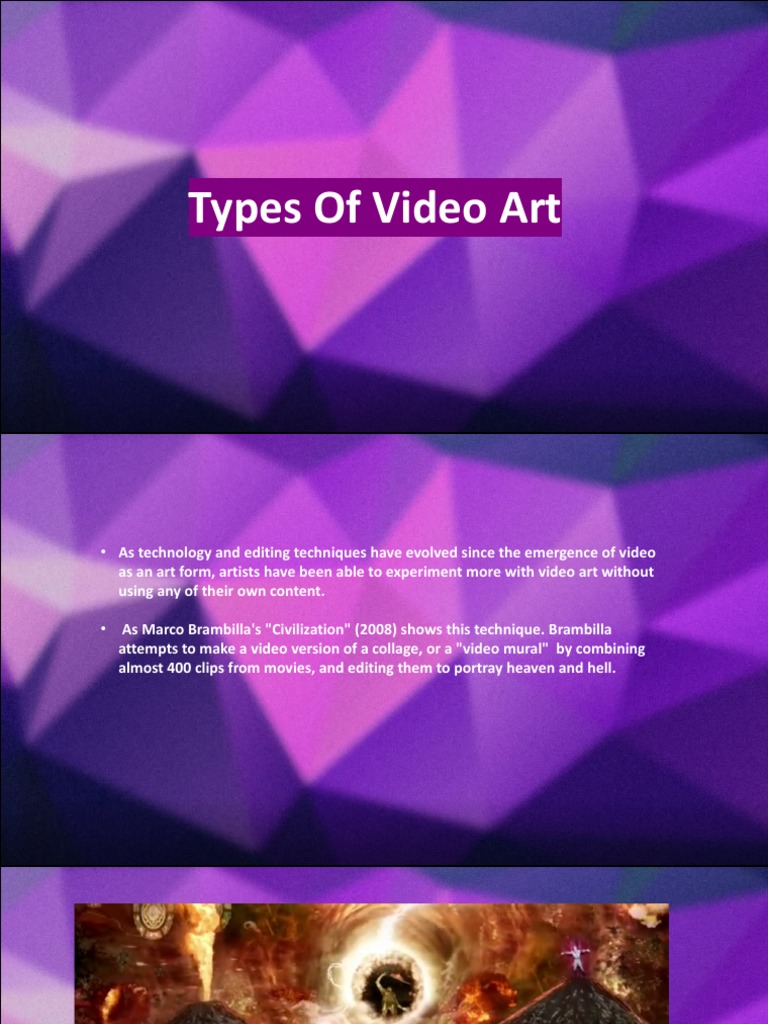 Types of Video Art | Download Free PDF | Video