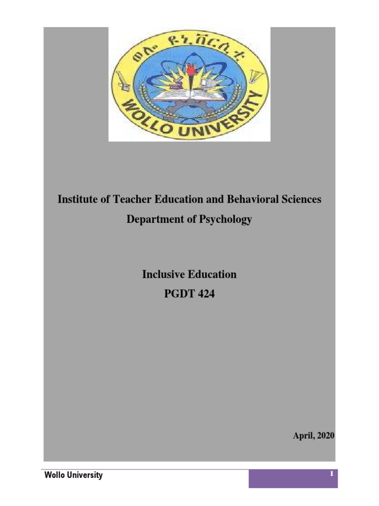 Lecturenote - 772725403inclusive Teacher Handout Final | PDF