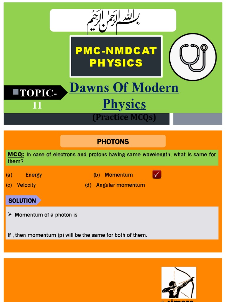 Dawns of Modern Physics: Practice MCQs on Photons and Photoelectric ...