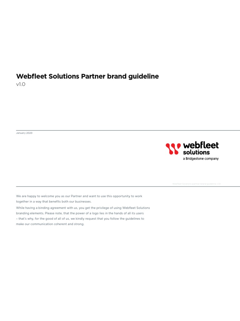 Webfleet Solutions Partner Branding Guide | PDF | Logos | Brand