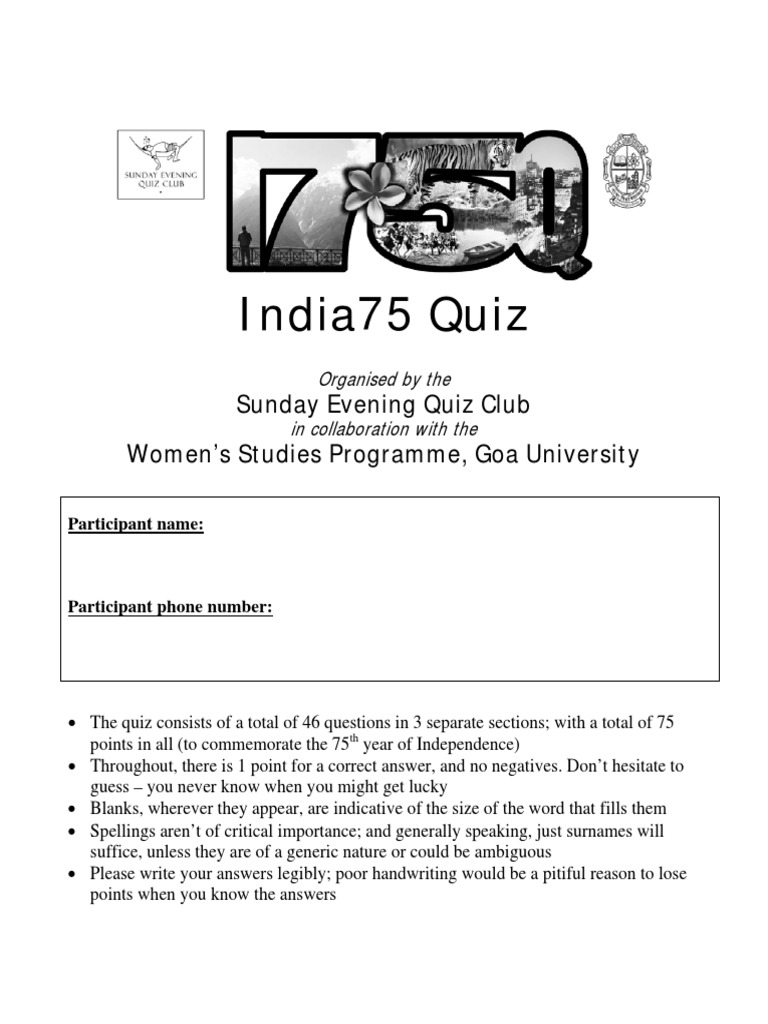 India at 75 - Quiz by Kqa | PDF