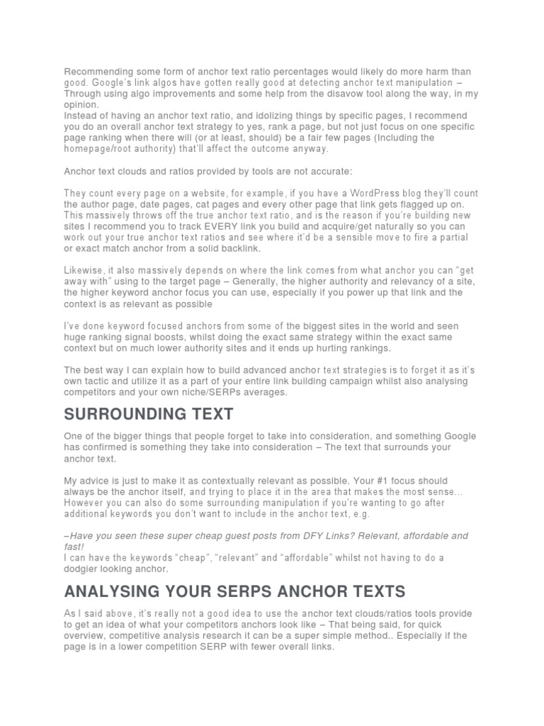 Anchor Text Recommendations | PDF | Search Engine Optimization | World ...