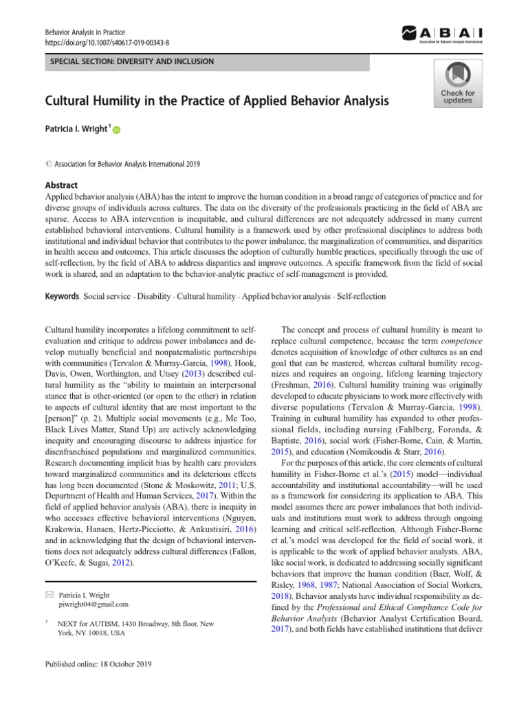 Wright 2019 | PDF | Behaviorism | Behavior