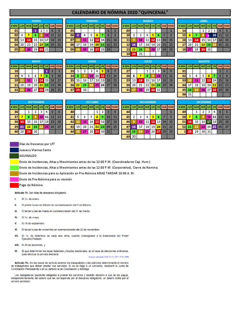 CALENDARIO-2020 | PDF