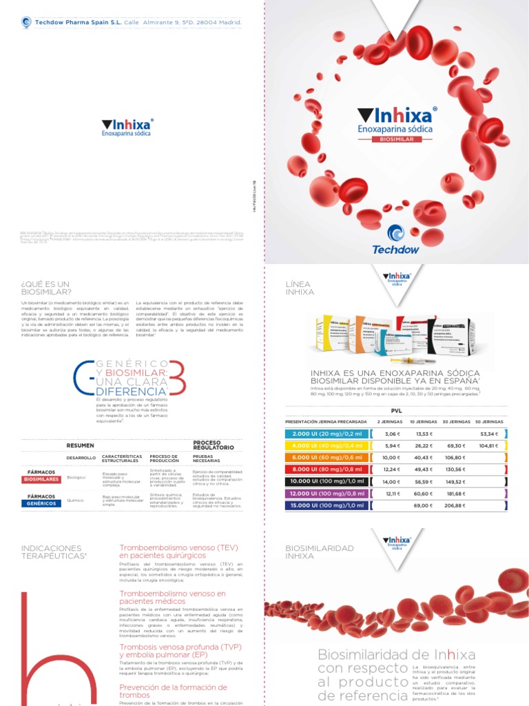 Folleto-INHIXA 2019 | PDF | Hemodiálisis | Inyección (medicina)