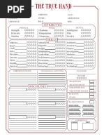 Vampire Revised Quickstart Sheet | PDF