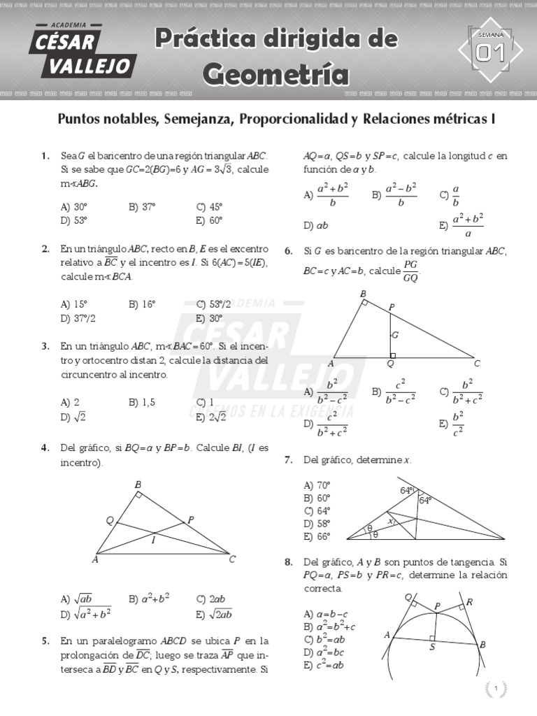 GEOMETRÍA | PDF | Triángulo | Geometría euclidiana