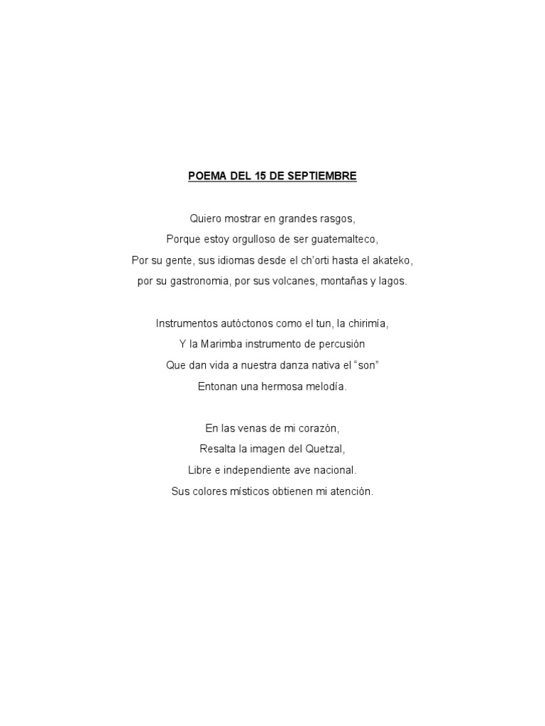 Poema Del 15 de Septiembre | PDF