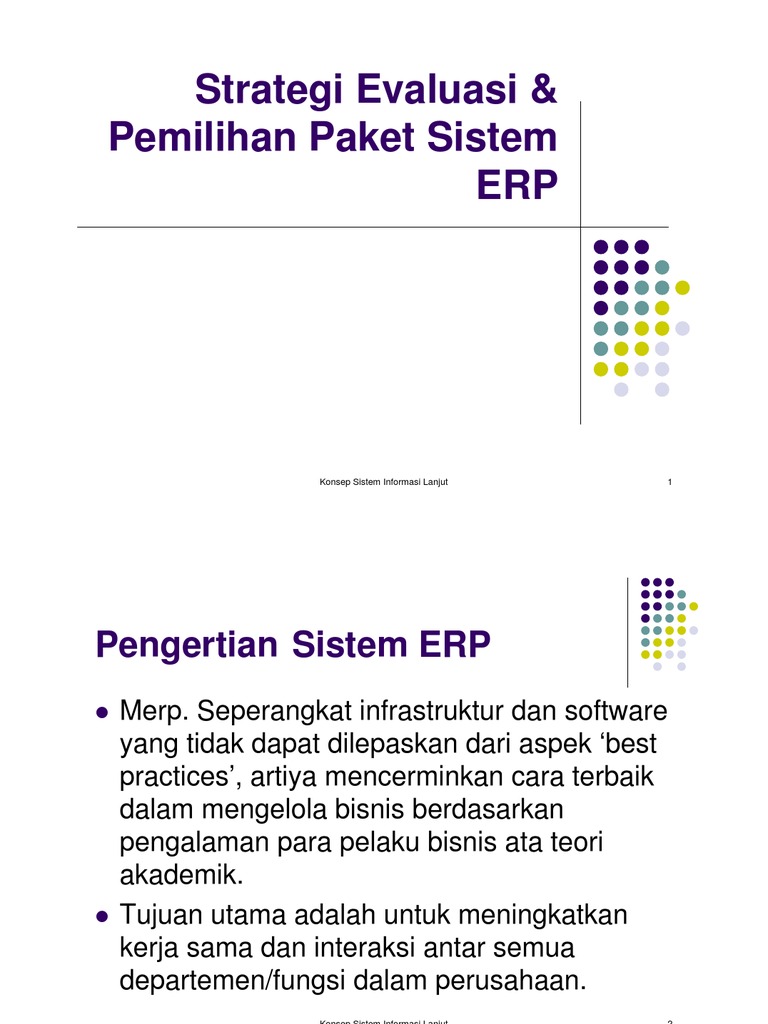 Strategi Dan Implementasi ERP | PDF
