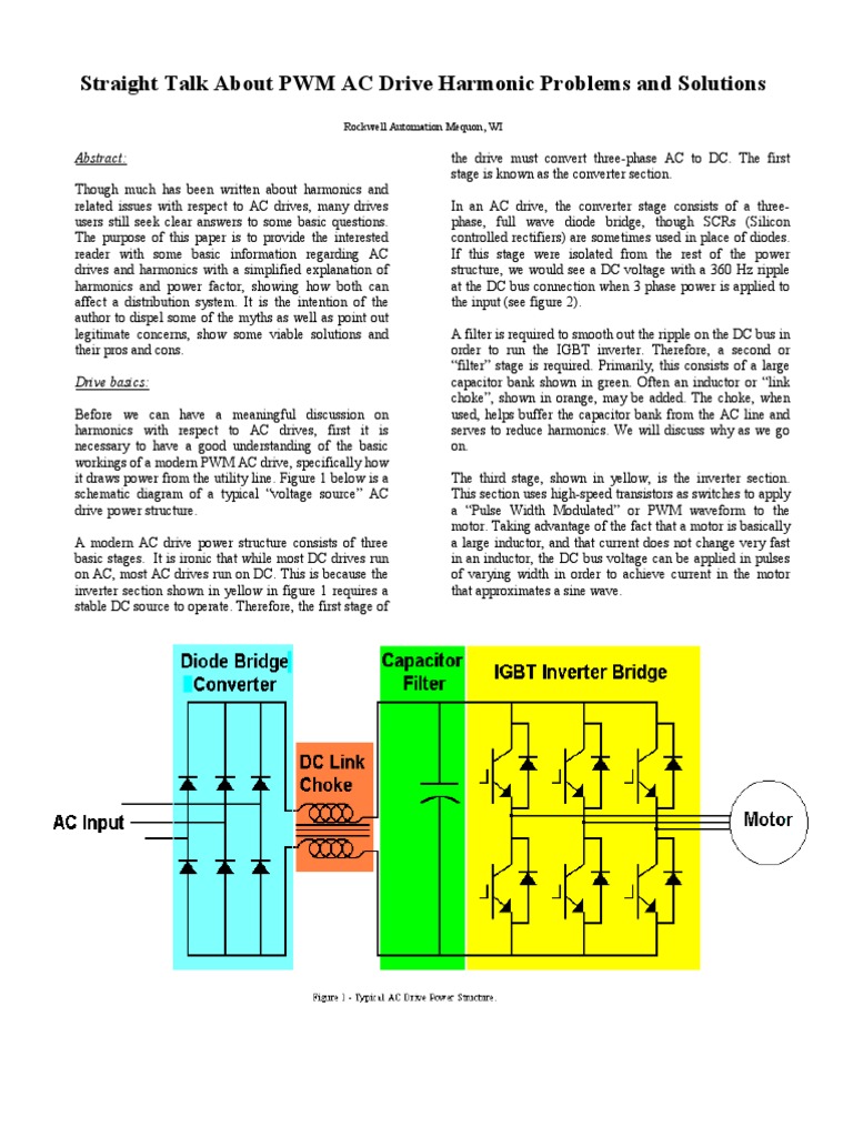 Straight Talk About PWM AC Drive Harmonic Problems and Solutions | PDF