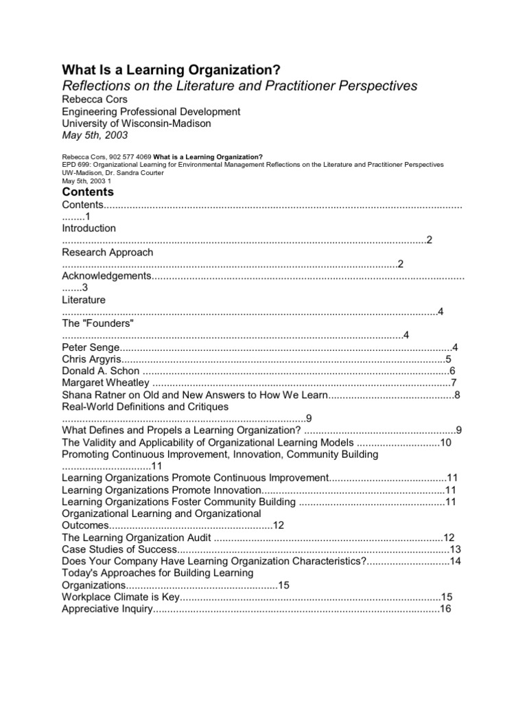 What Is A Learning Organization | PDF | Learning | Innovation