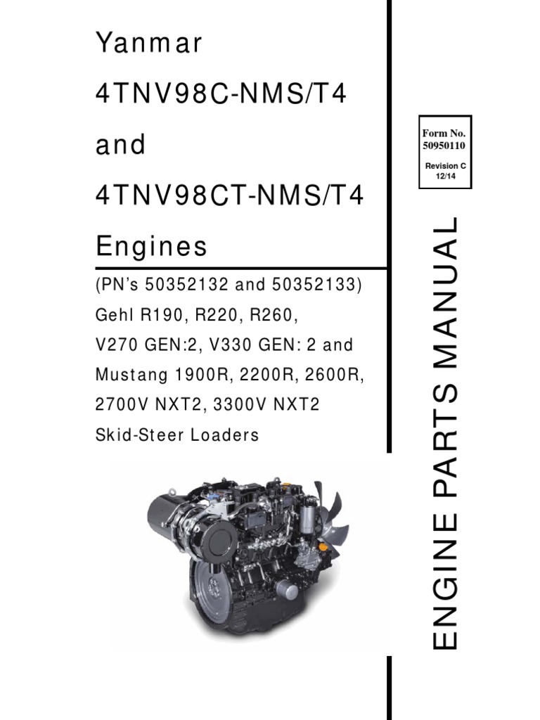 Motor Yanmar 4TNV98C-NMST4 | PDF | Screw | Internal Combustion Engine