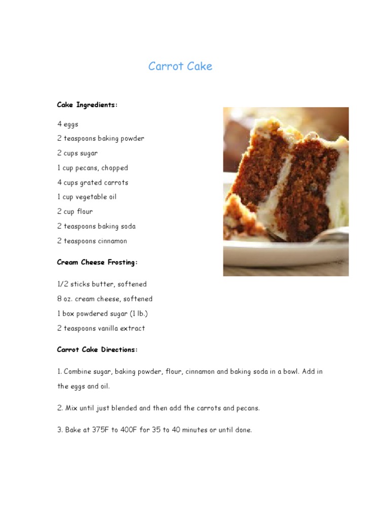 Cakes Pdf Cakes Baking Powder