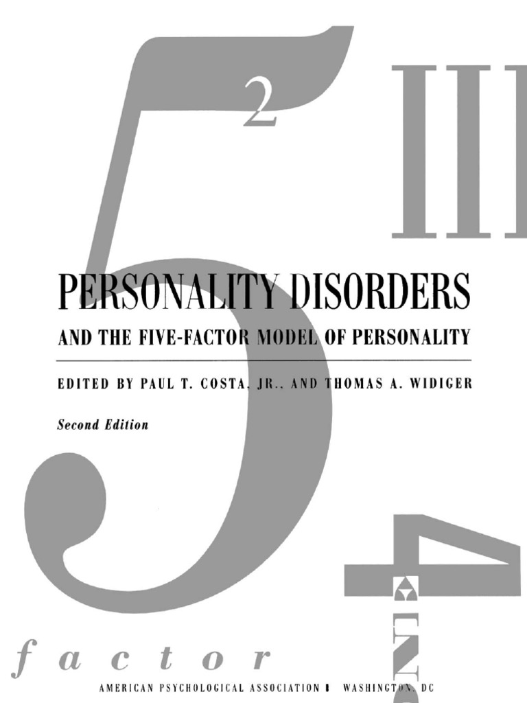 Paul T., Jr. Costa, Thomas A. Widiger - Personality Disorders and The ...
