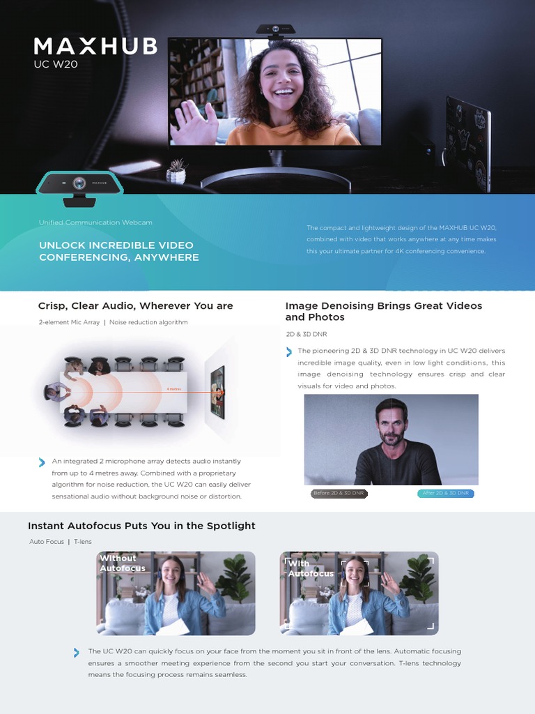 MAXHUB UC W20-Small-Format Brochure | PDF | Autofocus | Usb