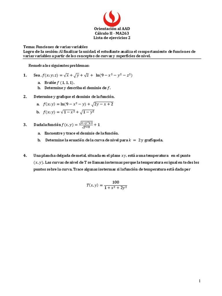 Sem 3-DURANTE - Lista de Ejercicios 2 - Estudiante | PDF