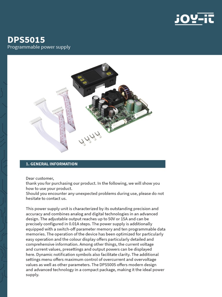 JT DPS5015 Manual | PDF | Menu (Computing) | Power Supply