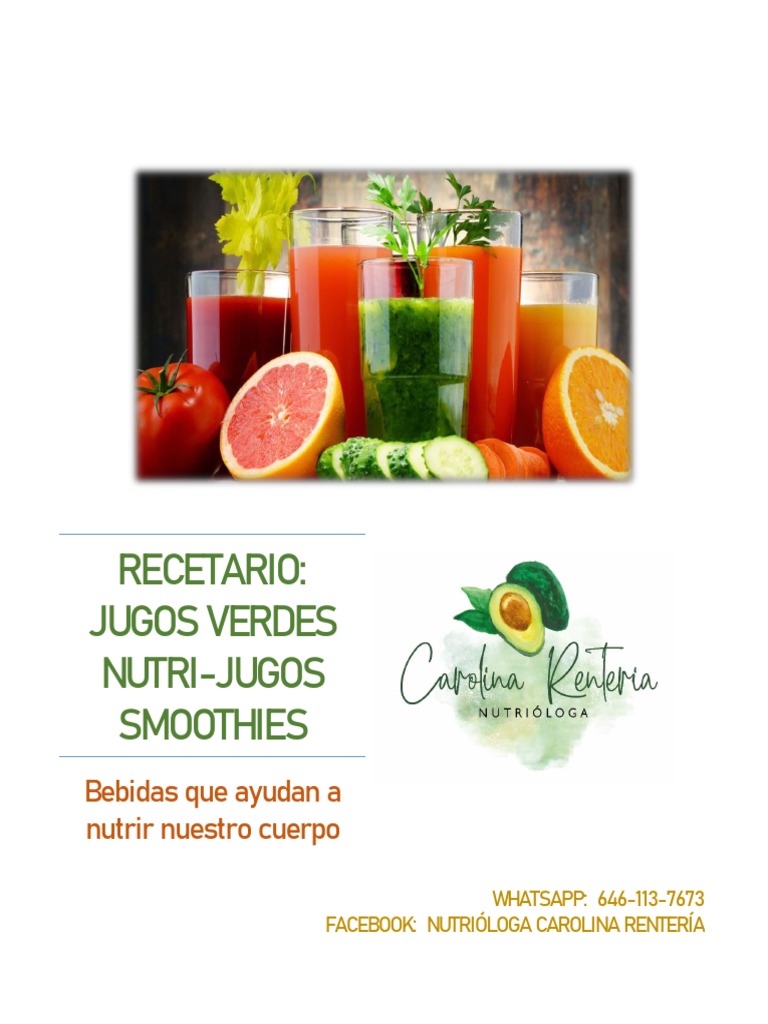 Portada para Jugos | PDF | Vegetales | Ingredientes de comida
