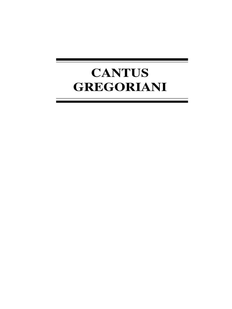 Liber Cantus Gregoriani (Latín - Español) | PDF | Misa (liturgia ...