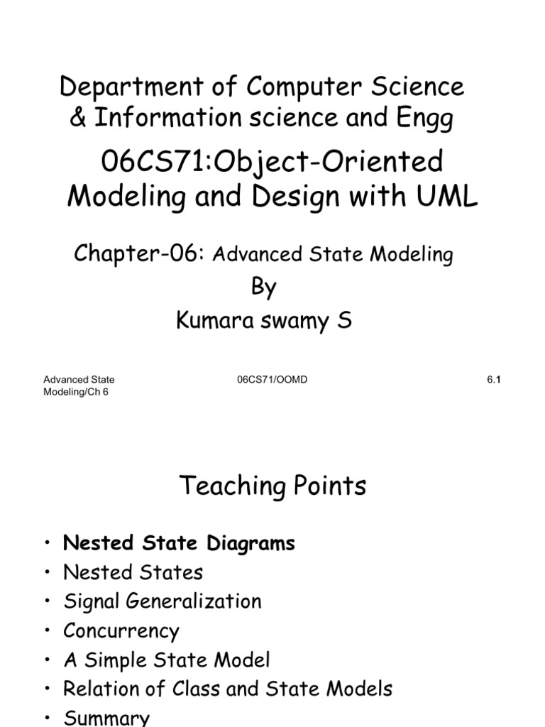 Power Point Presentation For 06cs71 Oomd Chapter 6 Yr 2009 Kss | PDF ...