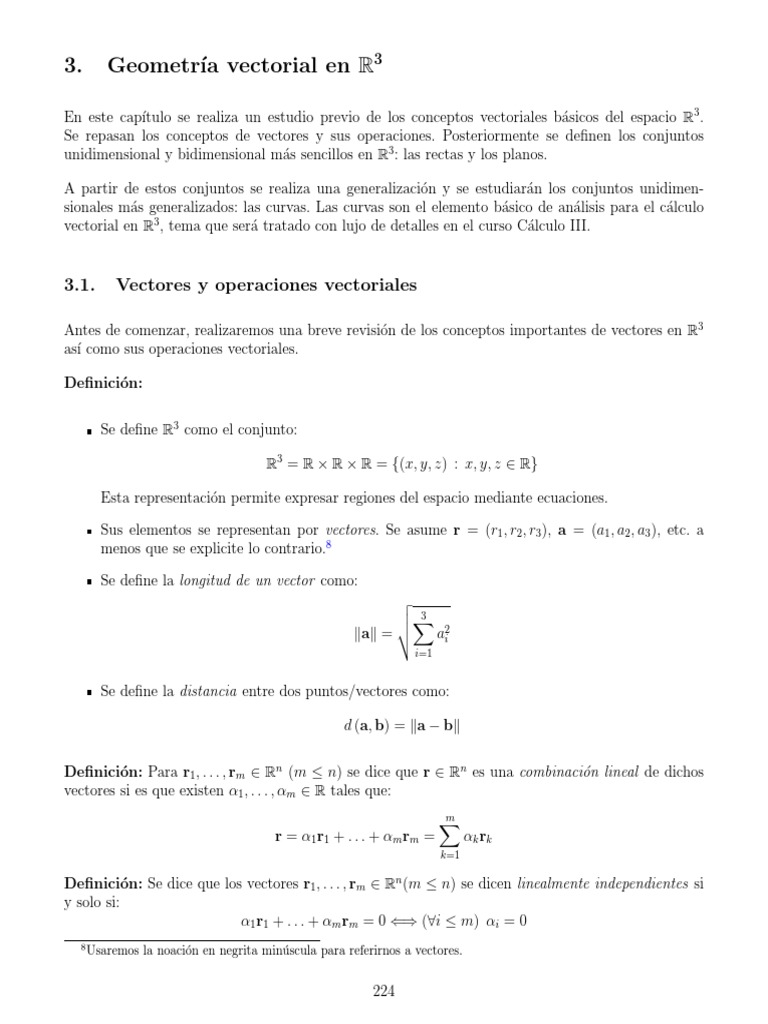 Cálculo Vectorial | PDF | Vector Euclidiano | Ecuaciones