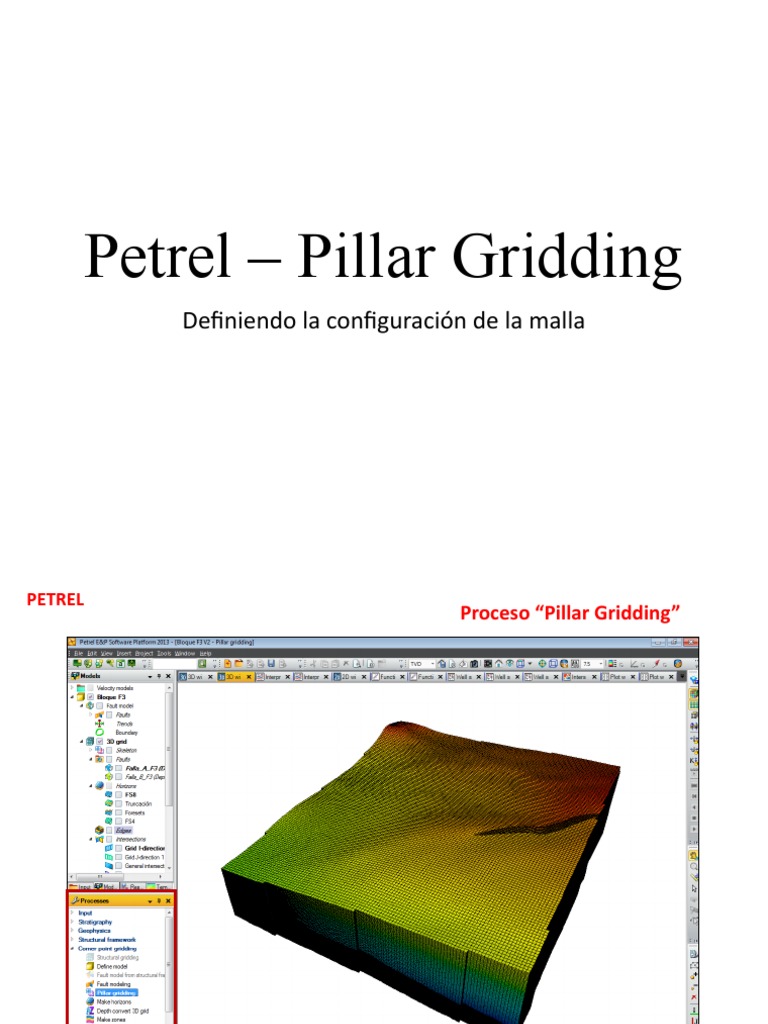 Configuración de Pillar Gridding en Petrel | PDF