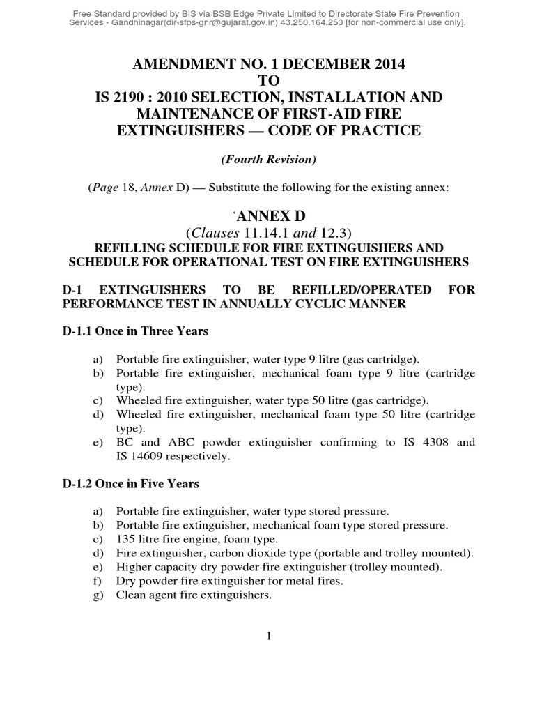 Is2190 Amendment1 | PDF | Chemistry | Fires