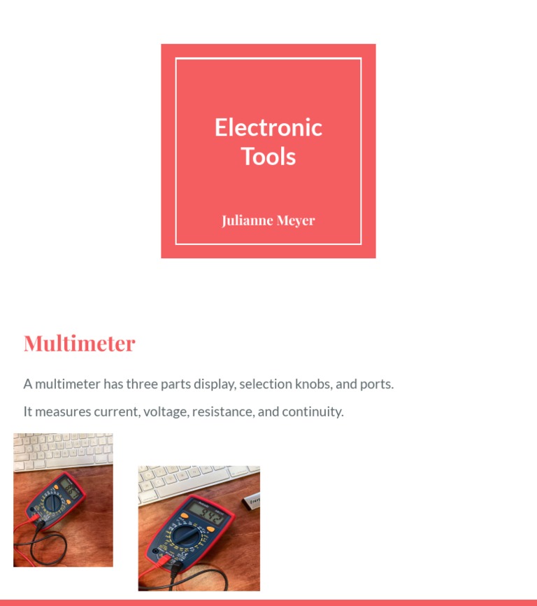 Electronic Tools | PDF