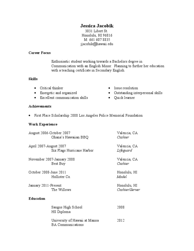 Jessica Resume | PDF